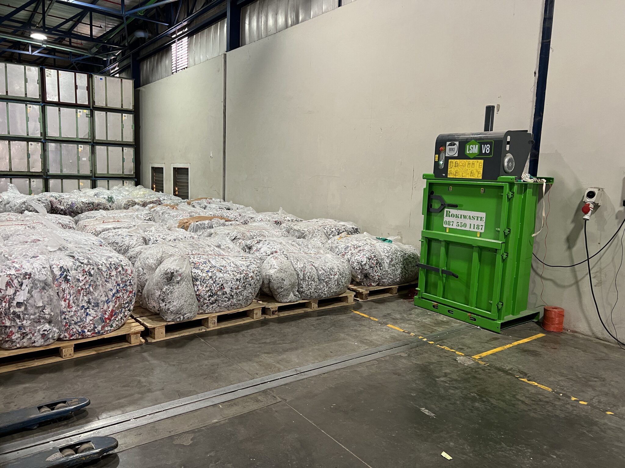 LSM - Waste Baler disposes of sensitive packaging
